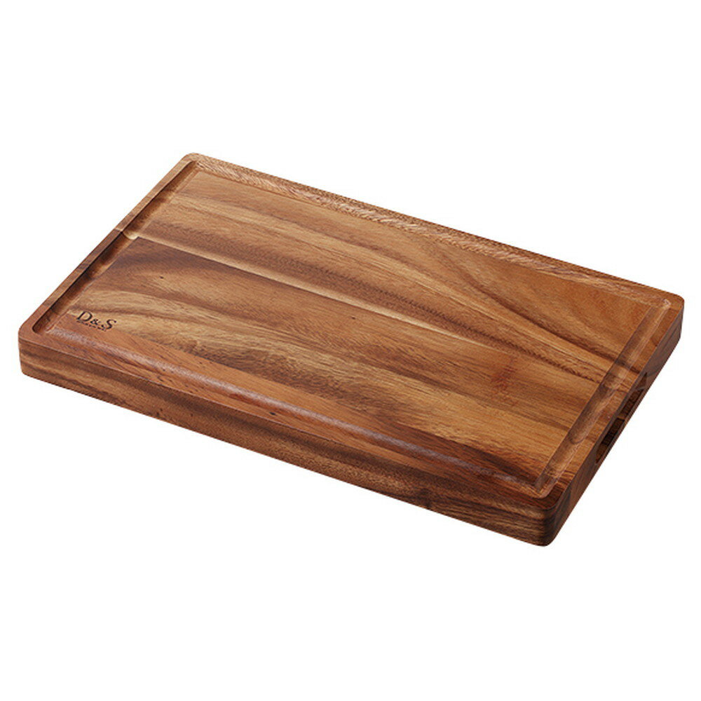 [商品名]　D&S カッティングボード グルーブ[素材]　天然アカシア[寸法]　約400 x 247 x H35mm[産地]タイ食洗器・電子レンジ不可。天然素材の為、形、サイズ、木目は異なります。 食洗機は使用できません。研磨剤入りのスポン...