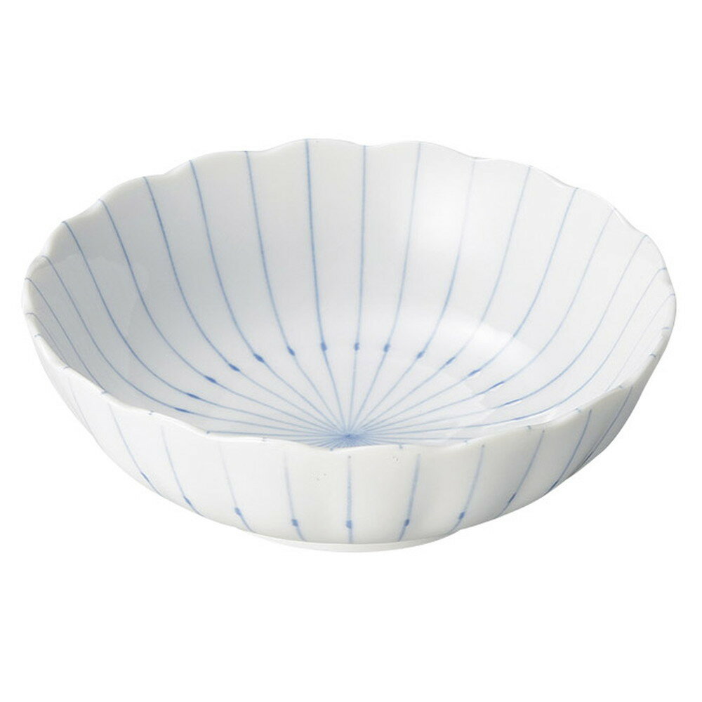 [商品名]　ピンストライプ 4.5鉢[素材]　磁器[寸法]　φ13.8 x 5cm[産地]　日本画像は全サイズ同じものを使用しています。サイズによって、形状や色味、柄が異なる場合がございます。商品によっては手造りのため、写真と色・かたちが若...