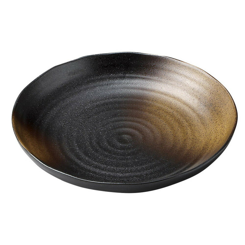 [商品名]　金茶吹新7.0深皿[素材]　磁器[寸法]　φ22.5 x 4cm[産地]　日本商品によっては手造りのため、写真と色・かたちが若干異なることがございます。一般に陶磁器のサイズ・容量・色は、生産工程・焼成温度の変化・生産型の摩耗等に...