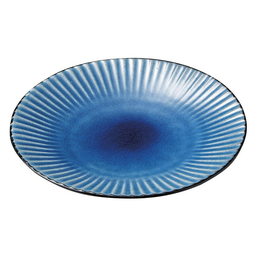 [商品名]　黒土化粧しのぎ7.0皿(トルコ)[素材]　陶器[寸法]　φ22 x 3.5cm[産地]　日本画像は全サイズ同じものを使用しています。サイズによって、形状や色味、柄が異なる場合がございます。商品によっては手造りのため、写真と色・か...