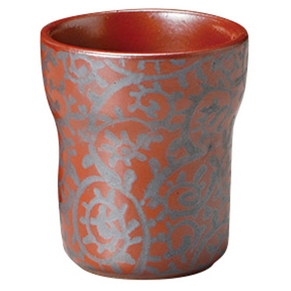 [商品名]　赤唐草冷酒ぐい呑[素材]　陶器[寸法]　φ5.5 x 6.5cm(83cc)[産地]　日本※容量(cc)は目一杯入れたときの目安です。商品によっては手造りのため、写真と色・かたちが若干異なることがございます。一般に陶磁器のサイズ...