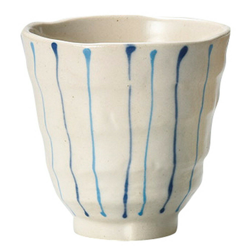 [商品名]　十草一珍湯呑み(ブルー)[素材]　陶器[寸法]　φ8 x 8cm(190cc)[産地]　日本※容量(cc)は目一杯入れたときの目安です。商品によっては手造りのため、写真と色・かたちが若干異なることがございます。一般に陶磁器のサイ...