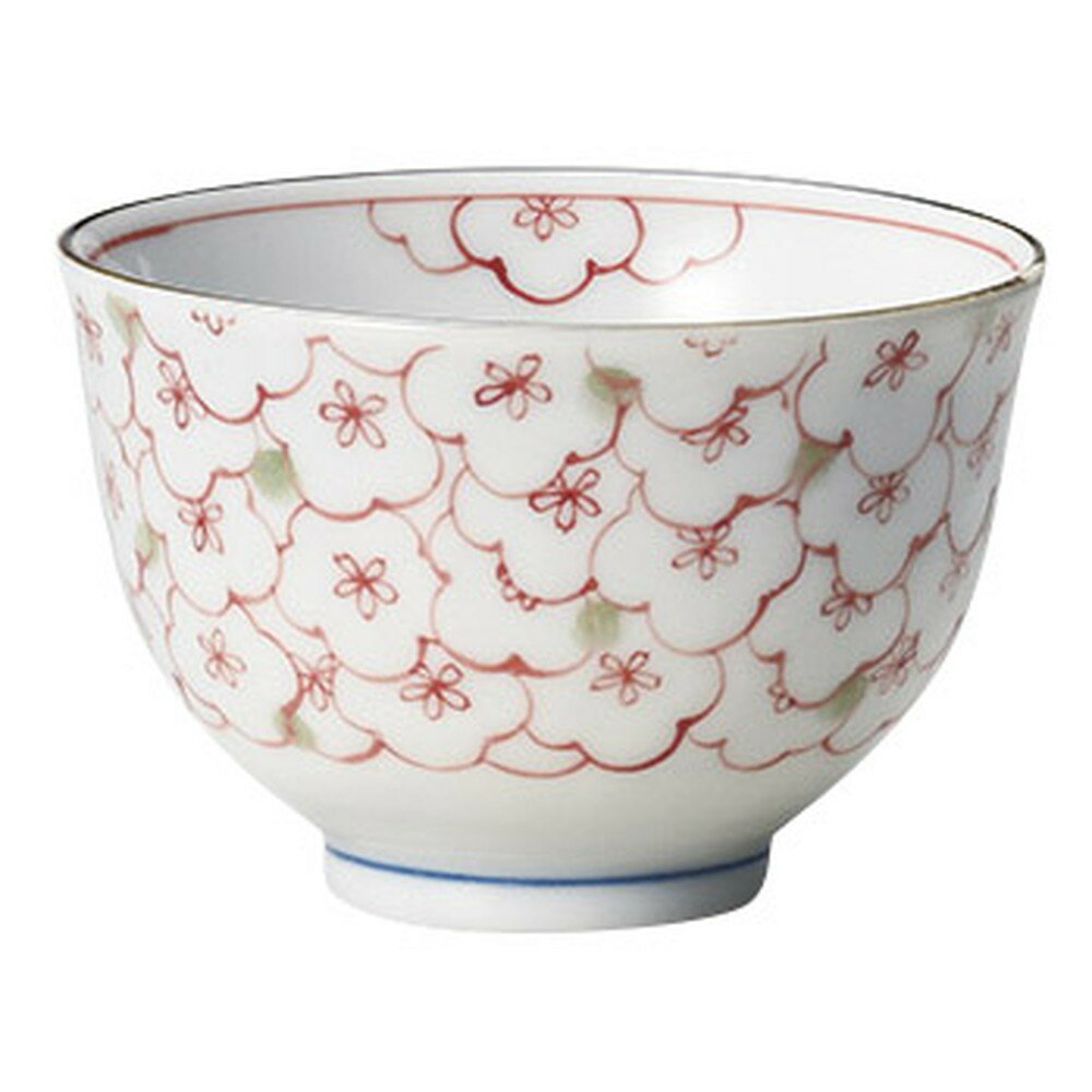 [商品名]　花の海(赤)煎茶[素材]　磁器[寸法]　φ9 x 6cm(180cc)[産地]　日本※容量(cc)は目一杯入れたときの目安です。商品によっては手造りのため、写真と色・かたちが若干異なることがございます。一般に陶磁器のサイズ・容量...