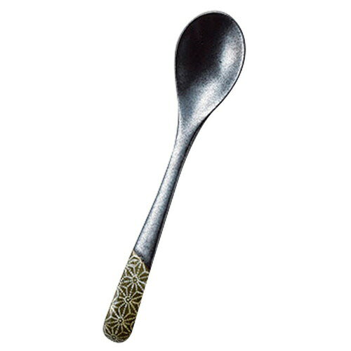 [商品名]　グリーン 鉄結晶塗分スプーン[素材]　陶磁器[寸法]　φ12.3 x 2.6cm[産地]　日本商品によっては手造りのため、写真と色・かたちが若干異なることがございます。一般に陶磁器のサイズ・容量・色は、生産工程・焼成温度の変化・...