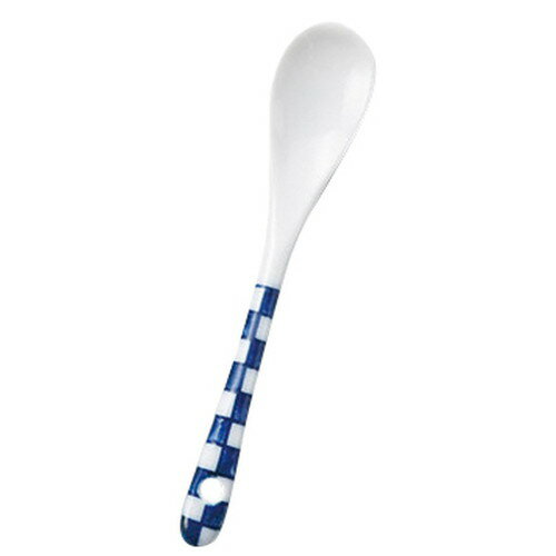[商品名]　白藍染市松コーヒースプーン[素材]　磁器[寸法]　φ12.6 x 2.4cm[産地]　日本商品によっては手造りのため、写真と色・かたちが若干異なることがございます。一般に陶磁器のサイズ・容量・色は、生産工程・焼成温度の変化・生産...