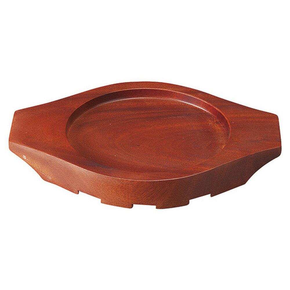 [商品名]　(木)石焼ビビンバ18cm〜20cm用木製敷板 スリ漆仕上げ[素材]　木[寸法]　23.4(内径14.5) x 17.3 x 2.5cm[産地]　日本商品によっては手造りのため、写真と色・かたちが若干異なることがございます。上品...