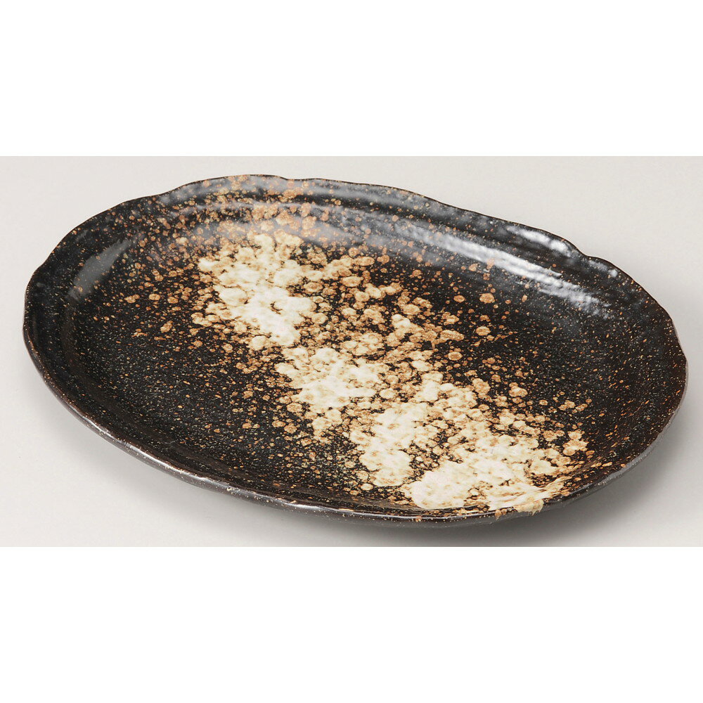 [商品名]　黒備前楕円盛皿[素材]　磁器[寸法]　28.5 x 21.8 x 2.5cmお店からご自宅まで、季節を問わず、様々なシーンでご利用いただける商品です。[ 28.5 x 21.8 x 2.5cm ] 磁器 日本製 一部の商品はメー...