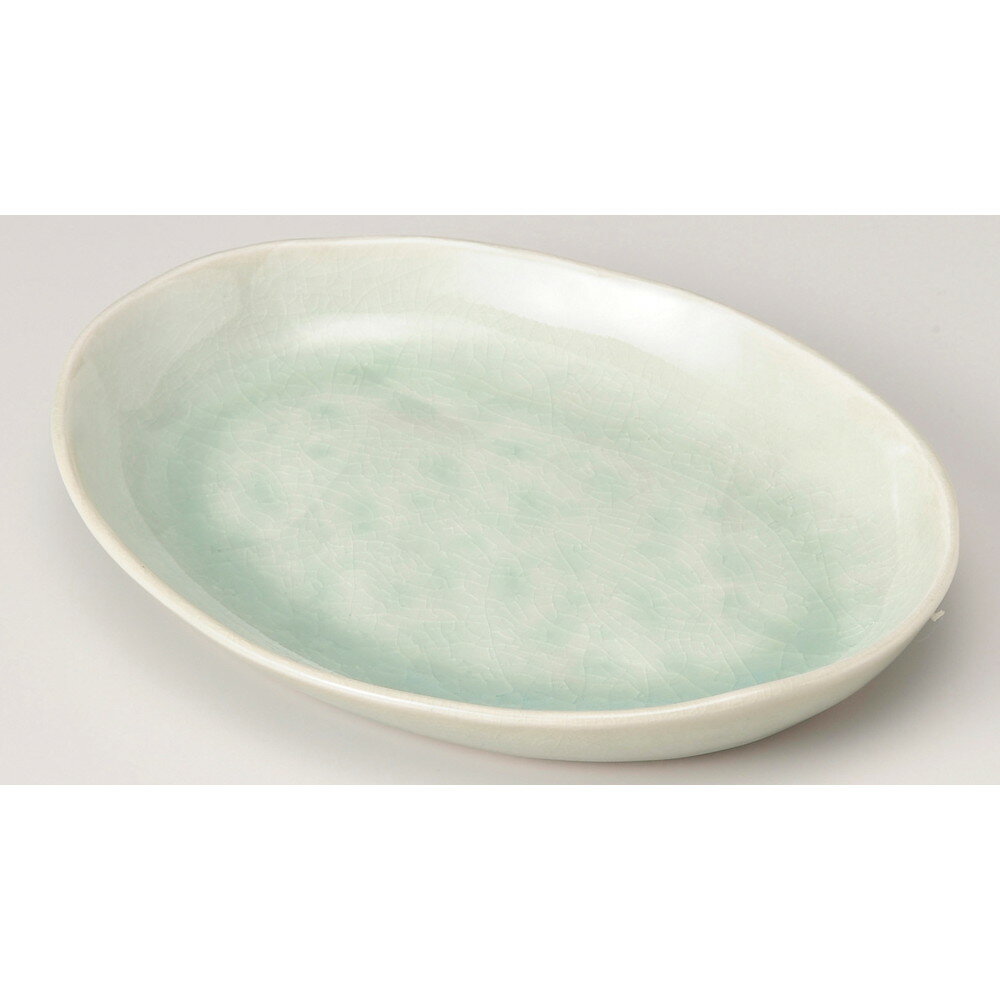 [商品名]　うすみどり 9寸楕円皿[素材]　磁器[寸法]　26.5 x 20 x 3.8cmお店からご自宅まで、季節を問わず、様々なシーンでご利用いただける商品です。[ 26.5 x 20 x 3.8cm ] 磁器 日本製 一部の商品はメー...
