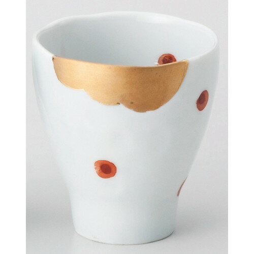 [商品名]　金波朱水玉湯呑[素材]　磁器[寸法]　[ φ7.6 x 8.2cm 210cc ]お店からご自宅まで、季節を問わず、様々なシーンでご利用いただける商品です。[ φ7.6 x 8.2cm 210cc ] 磁器 日本製 一部の商品は...