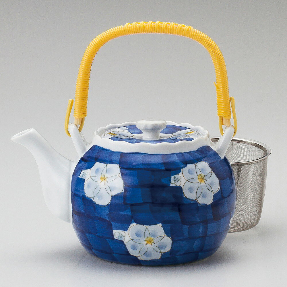 [商品名]　ダミ間取花6号土瓶(カップアミ)[素材]　磁器[寸法]　[ φ15 x 12.5cm 1100cc ]お店からご自宅まで、季節を問わず、様々なシーンでご利用いただける商品です。[ φ15 x 12.5cm 1100cc ] 磁器...