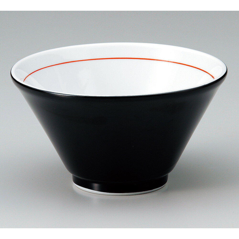 [商品名]　黒巻切立6.3深丼[素材]　磁器[寸法]　φ18.8 x 10.2cmお店からご自宅まで、季節を問わず、様々なシーンでご利用いただける商品です。[ φ18.8 x 10.2cm ] 磁器 日本製 一部の商品はメーカーよりお取り寄...
