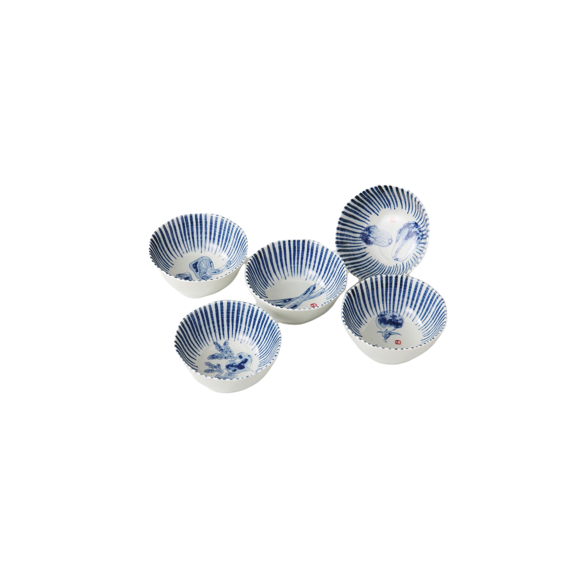 [商品名]京野菜　八角小鉢[素材]磁器[寸法]品：碗×5／11×11×5.3cm結婚式のお返し、母の日のプレゼント、退職祝いなど、さまざまな場面でご利用いただけるギフト用の商品です。陶器の専門問屋が厳選したプレゼントにピッタリな逸品です。[...