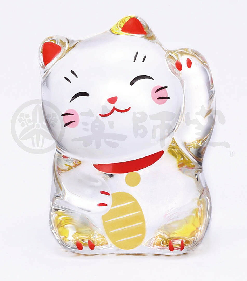 高さ3.5cm 3個のロット販売のみせともの製「まねき猫」 たくさんのお願いが叶いますようにと願いをこめて、運を開き福を招く縁起のよい招き猫ちゃんをお届けいたします♪ 一般に、右手を挙げているものはお金（幸運）を、左手を挙げているものはお客...