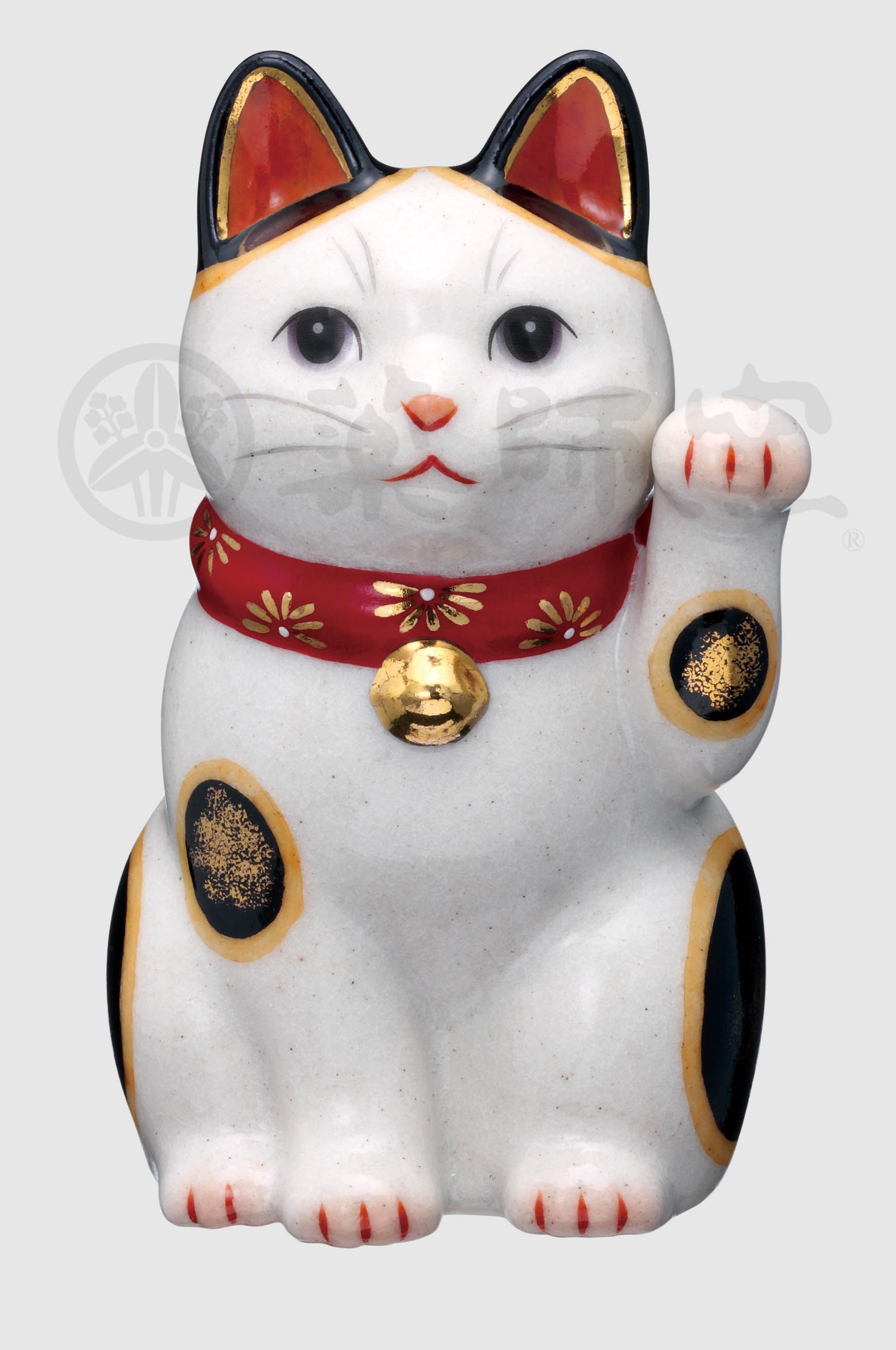 高さ16cmせともの製「まねき猫」 たくさんのお願いが叶いますようにと願いをこめて、運を開き福を招く縁起のよい招き猫ちゃんをお届けいたします♪ 一般に、右手を挙げているものはお金（幸運）を、左手を挙げているものはお客さんを呼ぶといわれていま...