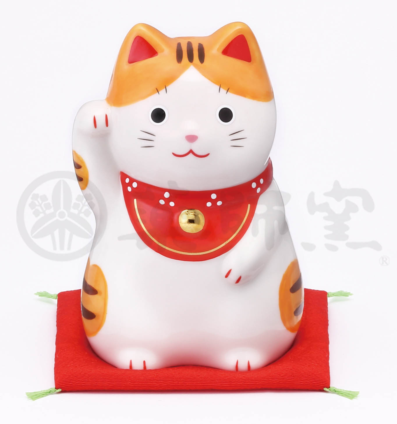 高さ12cmせともの製「まねき猫」 たくさんのお願いが叶いますようにと願いをこめて、運を開き福を招く縁起のよい招き猫ちゃんをお届けいたします♪ 一般に、右手を挙げているものはお金（幸運）を、左手を挙げているものはお客さんを呼ぶといわれていま...