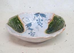 商品情報素材陶器サイズ 20.5×5(cm)作家名玉山窯柄織部　葡萄注意事項※モニター発色の具合により色合いが異なる場合があります。【送料無料】【決算品】【ギフト/贈答品】【母の日　父の日　誕生日】【玉山窯】織部葡萄70盛鉢 盛器、お新香鉢...