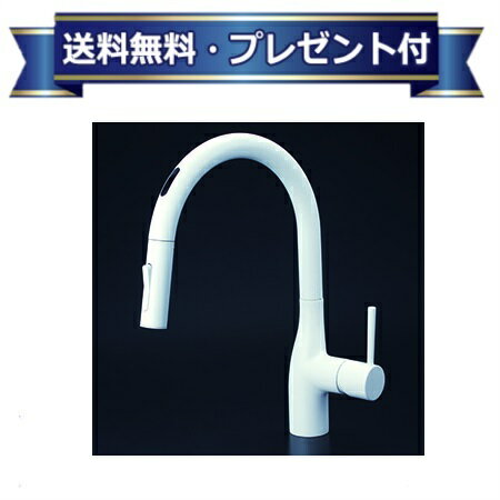 メーカー KVK(ケーブイケー) 商品名/仕様 ・キッチン水栓 ・シングルレバー式シャワー付混合栓(センサー付) マットホワイト 寒冷地用 ・電源：AC100V ・吐水口回転規制110° ・マットホワイト[KM6071ZECM4]