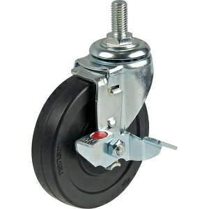 ゴム車の特徴●一般的によく使われている車輪材質です。●弾力性があり、表面強度(HS65〜85)。凹凸の路面でも安心した走行ができます。●安価かつ静粛性に優れています。●路面が黒く汚れる欠点があります。 ※この図面は種別：「自在」のものです。...