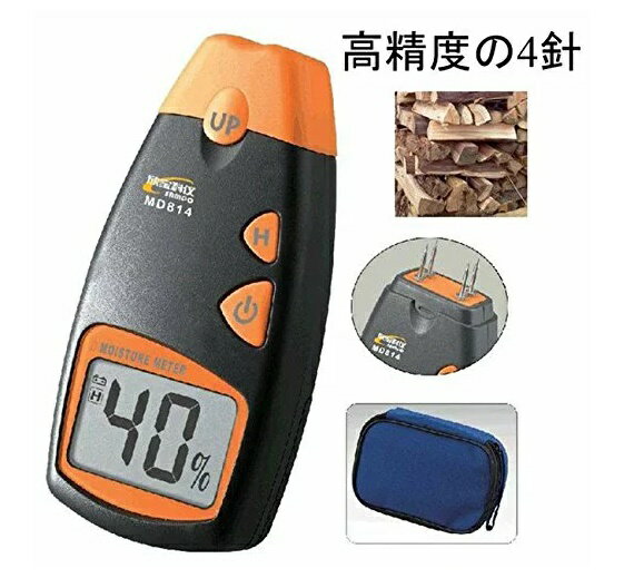 配送に関して 【送料無料】　メール便にて発送致します 商品説明 4針センサーを木材に 約5mm 挿入するだけの簡単測定。 表示された数値を固定するホールド機能付です。 見やすい大型液晶表示、持運びに便利なキャリングケースが付属します。 樹種...