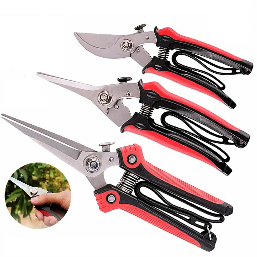 剪定を簡単にする切れ味と耐久性 3つの異なるトリマーが付属で 自宅のお庭の裁断や剪定・家庭菜園などに最適です。 はさみは種類ごとに目的が異なります。 枝の太さや頑丈さによって 剪定作業をより面白くすることができます。 簡単な切断を実現し、頑...