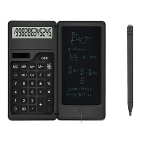 12桁電卓、メモ帳付き電卓　タッチペン付き　電卓　計算機　ソーラー　折り畳み収納式 会議　商談　打ち合わせ　外出　見積 【電卓付き電子メモパッド】計算機と電子メモの組み合わせで、電卓で計算した内容を メモに記録できます。 【ワンタッチクリア...
