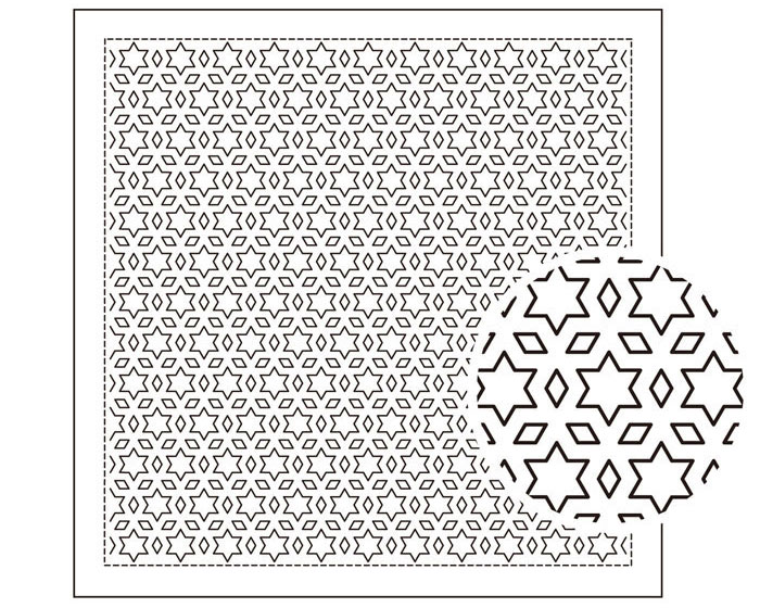 「一目刺し」とは、刺し子の技法のひとつで、一定の針目で縦、横、斜めと同じ方向を順に刺していく技法です。コースターやふきんなど、身近なものから刺し子を取り入れて、日々の暮らしに彩りを添えてみませんか。●初級者向●キット内容:晒木綿 白(綿10...
