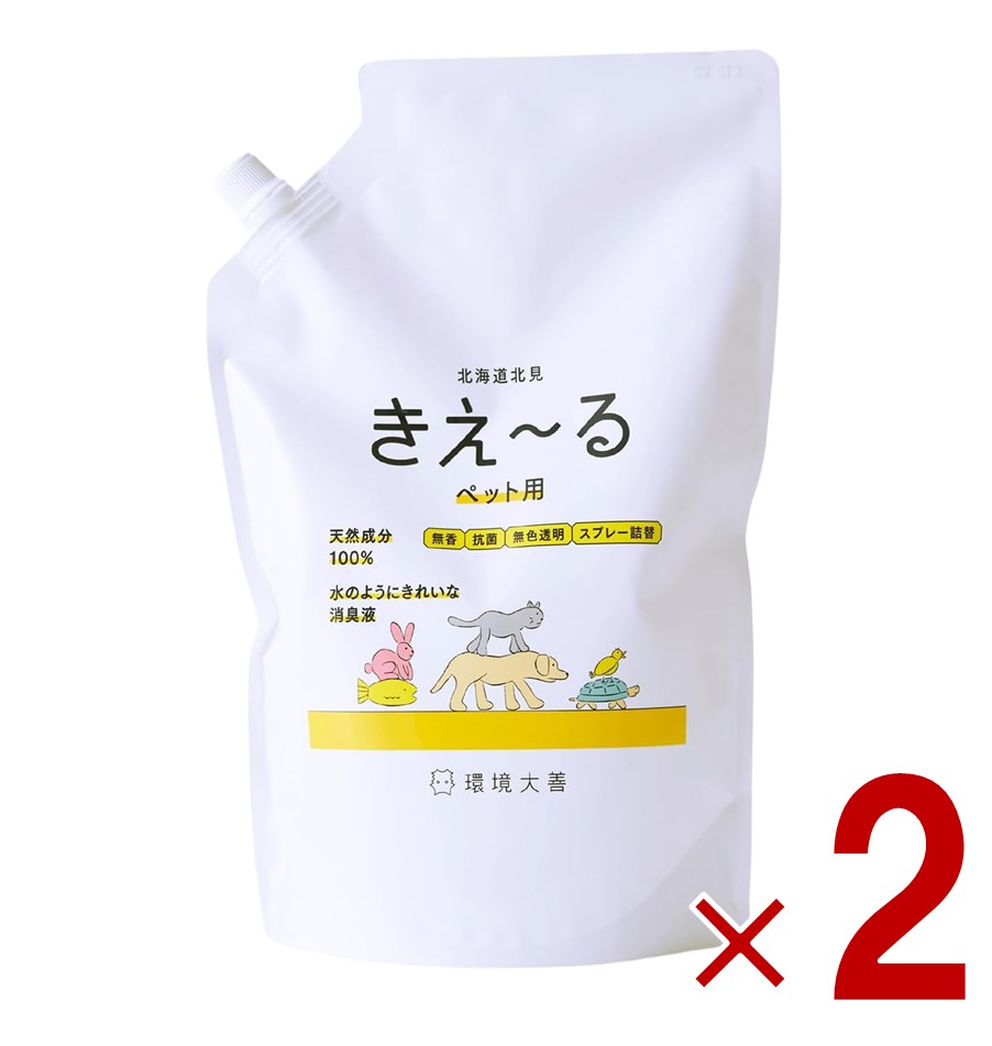 ■特徴善玉活性水から生まれた、100％天然成分の消臭液です。香りでごまかさず、ニオイの元となる悪玉菌を微生物の力で分解・消臭します。無色透明・無香料のため、嗅覚の鋭いペットにもストレスを与えません。■利便性コスパの良い1Lサイズ。スプレーボ...