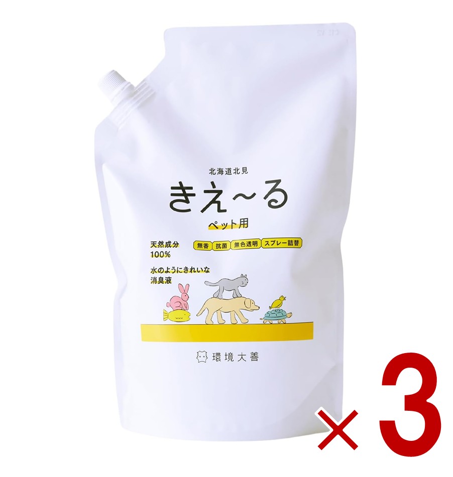 ■特徴善玉活性水から生まれた、100％天然成分の消臭液です。香りでごまかさず、ニオイの元となる悪玉菌を微生物の力で分解・消臭します。無色透明・無香料のため、嗅覚の鋭いペットにもストレスを与えません。■利便性コスパの良い1Lサイズ。スプレーボ...