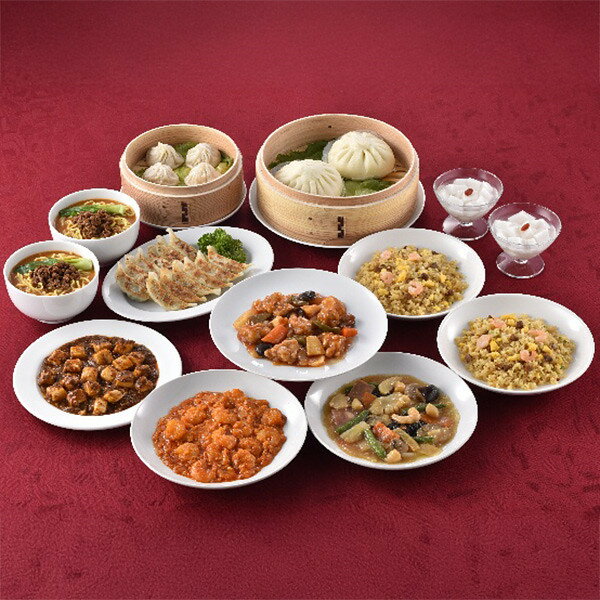 中華料理の名店「赤坂四川飯店」が監修した本格中華料理10種類をセットにしてお届けします。どれもこだわりの味に仕上げています。餃子120g（6個入）×3、本格四川麻婆豆腐150g×1、乾焼蝦仁（エビチリソース）150g×1、本格八宝菜150g...