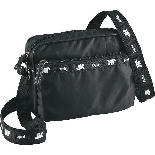 ●218032693/001222762●ジュンコ コシノ イコール ショルダーバッグ ブラック JK-H03-12 BLACK●ブランドロゴのテープが特徴のショルダーバッグです。ちょっとしたお出掛けや散歩等に大変便利です。●現品約21×マ...