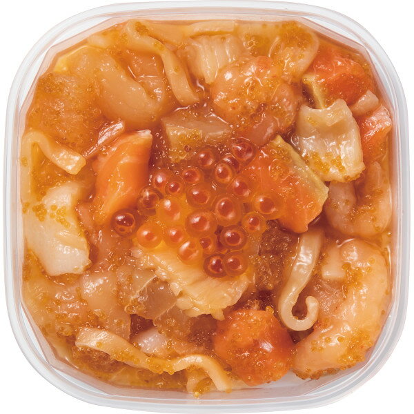 マグロ、サーモン、甘えび、いくらの海鮮具材を味付けしていますので、そのままご飯に乗せるだけで、海鮮ばらちらしが手軽にお楽しみ頂けます。●ばらちらし（マグロ、サーモン、甘えび、ししゃも卵、ホタテ、イカ、エンガワ、いくら醤油漬）90g×2●箱サ...