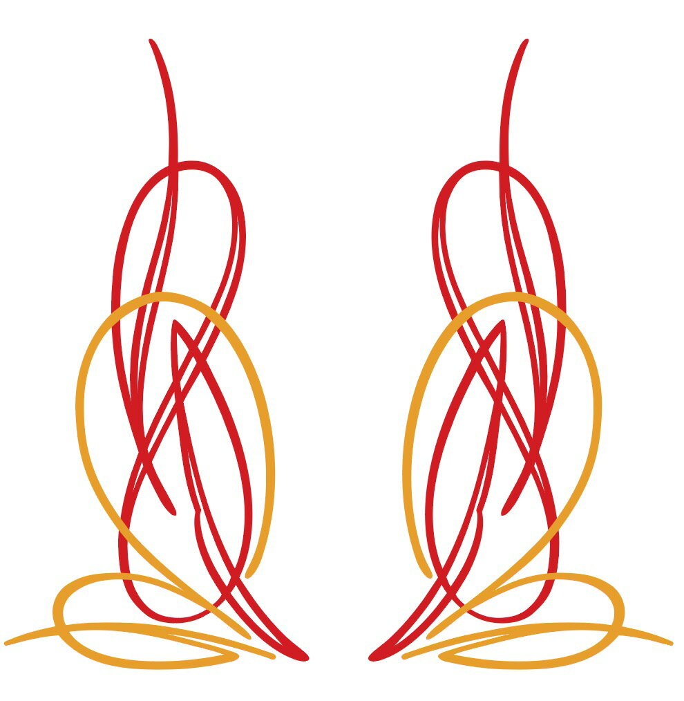 ★サイズ：　片方：縦16cm×横7.7cm★塩ビシート、屋外用長期対応★デザインのみが残るステッカーです。★背景の格子柄は、地肌とお考え下さい。★耐海水性　船舶、サーフボードもOKクールなピンストライプデザイン！貼るだけでイイ感じにカスタマ...