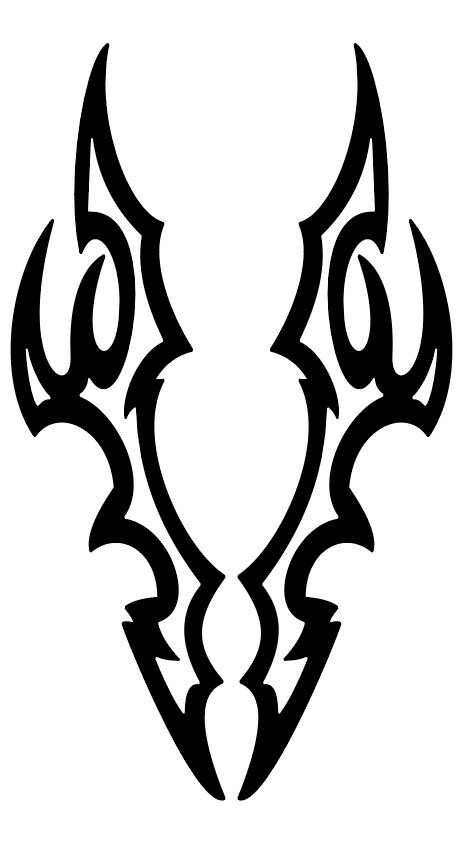 ★サイズ：　片方：縦20cm×横5.6cm★塩ビシート、屋外用長期対応★デザインのみが残るステッカーです。★背景の格子柄は、地肌とお考え下さい。★耐海水性　船舶、サーフボードもOKクールなトライバルデザイン！貼るだけでイイ感じにカスタマイズ...