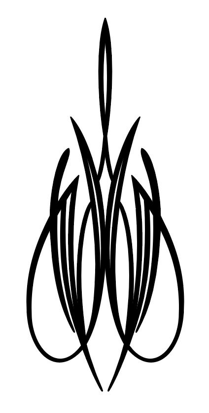 ★サイズ：　縦20cm×横8.4cm★塩ビシート、屋外用長期対応★デザインのみが残るステッカーです。★背景の格子柄は、地肌とお考え下さい。★耐海水性　船舶、サーフボードもOKクールなピンストライプ系デザイン！色んな物に貼って個性を楽しみませんか？