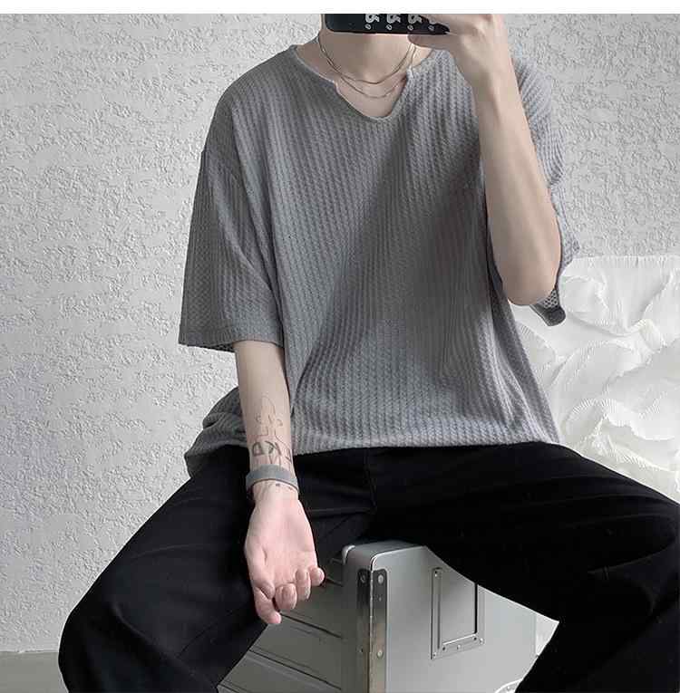 ・カテゴリ: Tシャツ・スタイル: 韓版・主な素材: ポリエステル100%・柄: 無地・版型: ルーズフィット・袖丈: 中袖・袖型: 落肩袖・ネックライン: Uネック・カラー展開: グレー、ホワイト、ブラック・サイズ展開: S、M、L、XL...