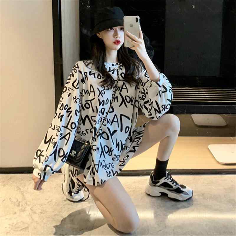 ・袖丈: 長袖・袖型: レギュラー袖・ネックライン: ラウンドネック・素材: 綿・カラー: ホワイト、ブラック・サイズ: S、M、L、XL、XXL・スタイル: 原宿風、韓国風、カジュアル・対象: レディース・カテゴリ: スウェット/トレーナ...