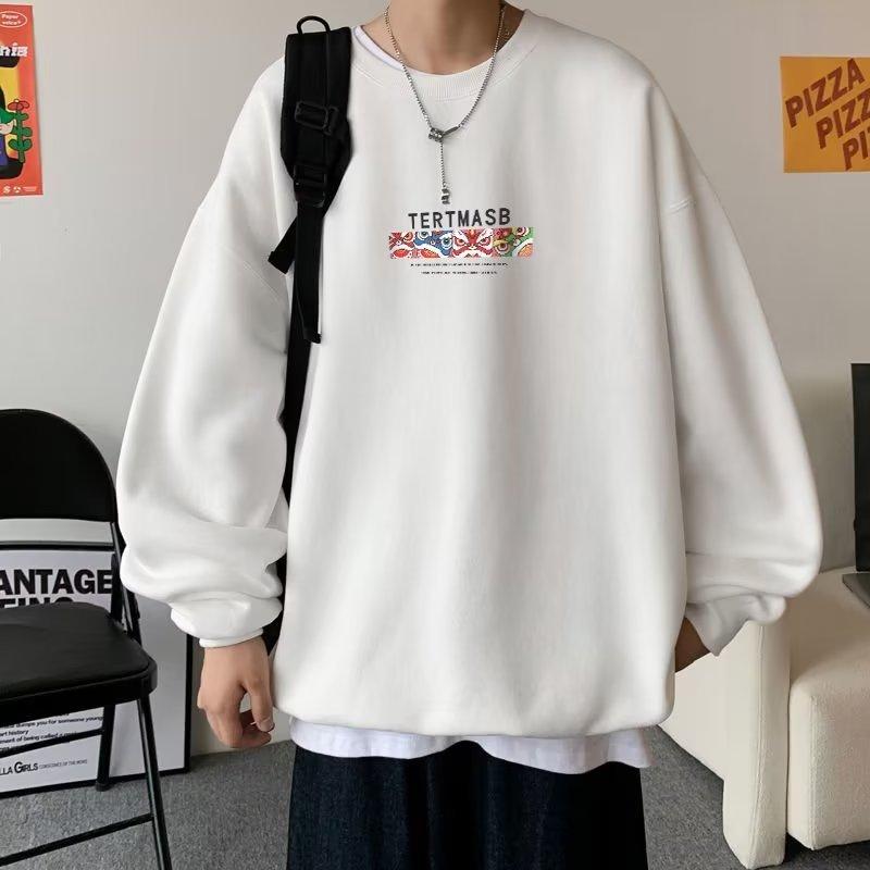 ・スタイル: 韓国風・カテゴリ: トレーナー/フリース・対象年齢: 成人・対象: メンズ・袖丈: 長袖・ネックライン: ラウンドネック・フード: なし・厚さ: 厚手（裏起毛）・フィット: ゆったり・柄: 文字・素材: ポリエステル繊維90%...