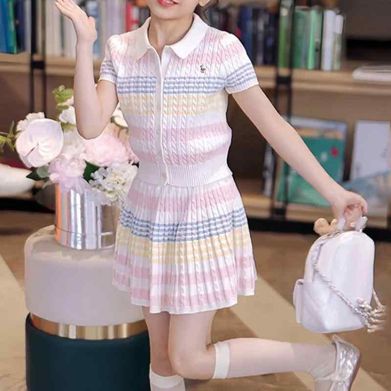 ・対象: 女の子・スタイル: 韓国風・セット内容: スカート、トップス・対象年齢: 8歳以上・袖丈: 半袖・フード: なし・生地の厚さ: 普通・柄: その他・素材: 綿40%・生地加工: 柔らか加工・タイプ: プルオーバー・色: 画像色・サ...
