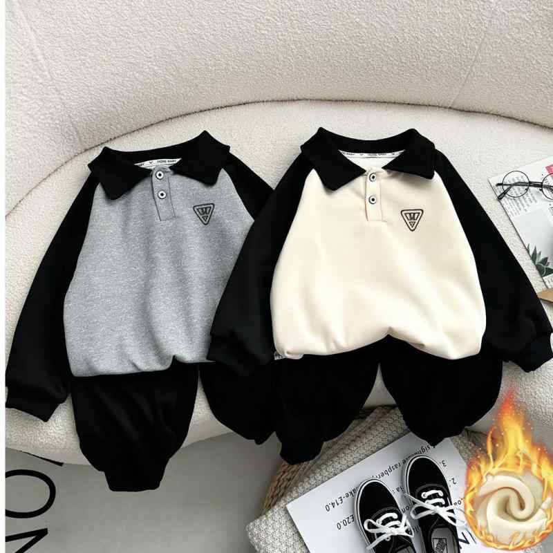 ・商品カテゴリ: 子供用セットアップ・対象: 男女兼用・スタイル: 韓国風・セット内容: トップス、パンツ・袖丈: 長袖・パンツ丈: 長ズボン・厚さ: 厚手・柄: 無地、人物・素材: ポリエステル95%・適合身長: 90cm、100cm、1...