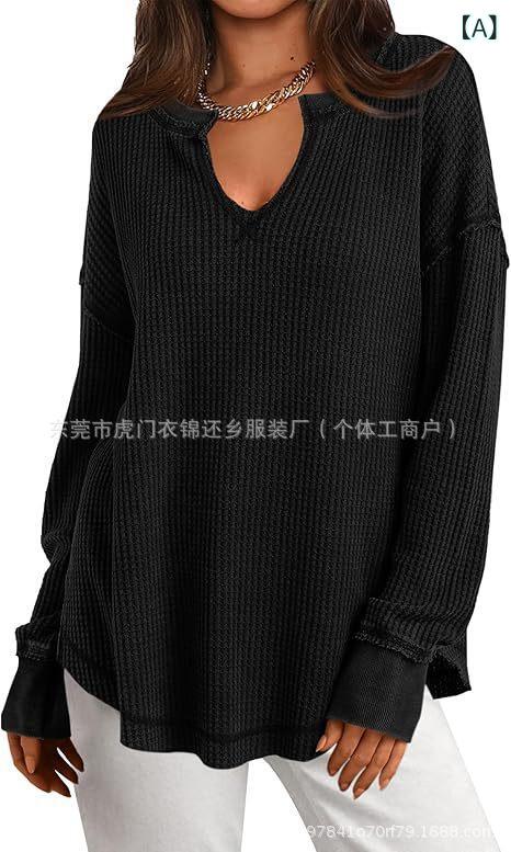 ・スタイル: カジュアル・柄: 無地・ネックライン: Vネック・袖丈: 長袖・袖のタイプ: レギュラー袖・着丈: ミドル丈(65cm超80cm以下)・フィット: ルーズ・素材: ポリエステル・素材構成: 95%以上・カラー: ブラック, グ...
