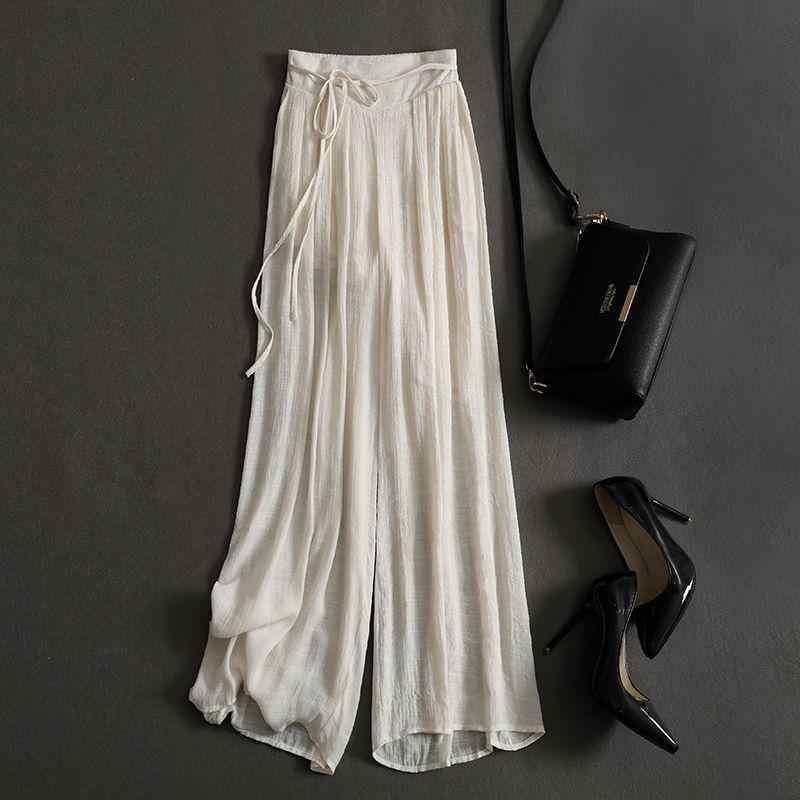 ・素材: その他・パンツスタイル: ワイドパンツ・パンツ丈: 9分丈・ウエスト: ハイウエスト・厚さ: 薄手・ディテール: ポケット・カラー: ブラウン、ホワイト、ピンク、ブラック・サイズ: S、M、L、XL、2XL、3XL、4XL・スタイ...