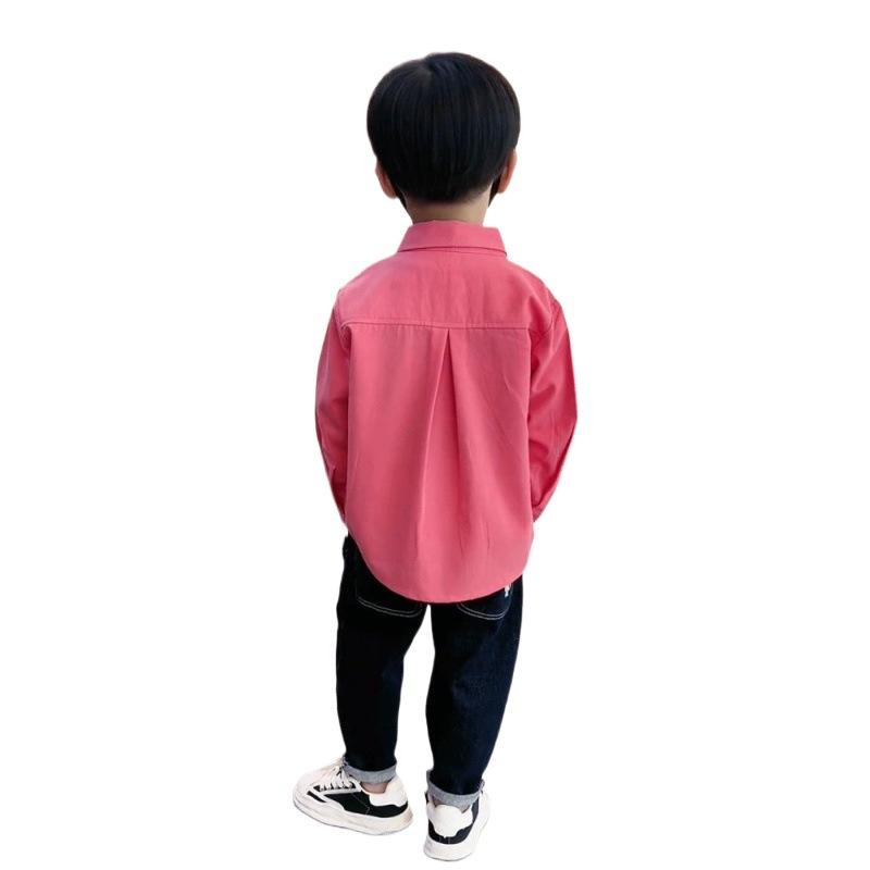 対象性別: 男の子・対象年齢: 中・高学年(8歳以上、140cm以上)・スタイル: その他・襟の形: ポロ襟・袖丈: 長袖・柄: 無地・素材: 綿・主な素材の組成: 綿96-100%・安全レベル: C・色: ローズレッド・対応身長: 90,...
