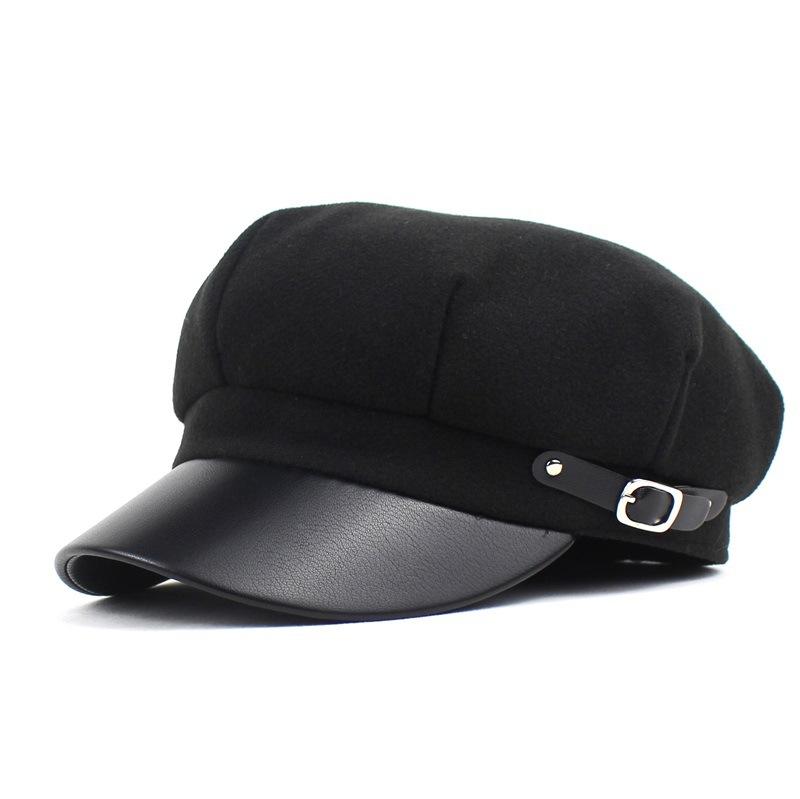 ・製品カテゴリ: ベレー帽・適用対象: 女性・素材: 綿・スタイル: 百搭（汎用）・編み方: 繻子織り・加工方法: 繻子織り・流行要素: 無地・適合シーズン: 夏季, 冬季, 春季, 秋季・帽子のつばの形状: 短いつば・イメージ: ファッシ...