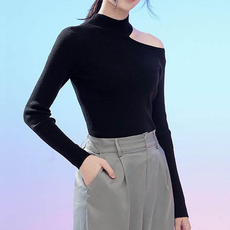 ・素材: ポリエステル繊維・柄: 無地・組み合わせ: 単品・フィット: スリム・袖のタイプ: レギュラー・ネックライン: セミハイネック・袖丈: 長袖・流行の要素: カットアウト・着丈: ミドル丈（50cm〜65cm）・カラー: グレー, ...