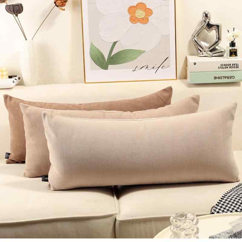 ・カテゴリ: 抱枕套/靠垫套・素材: ポリエステル（ポリエステル繊維）・柄: ストライプ、幾何学模様・カラー: クリームホワイト, 肉桂ミルクティー, キャラメルミルクティー, ココミルクティー, ピスタチオグリーン, イチョウ暗金色, カ...