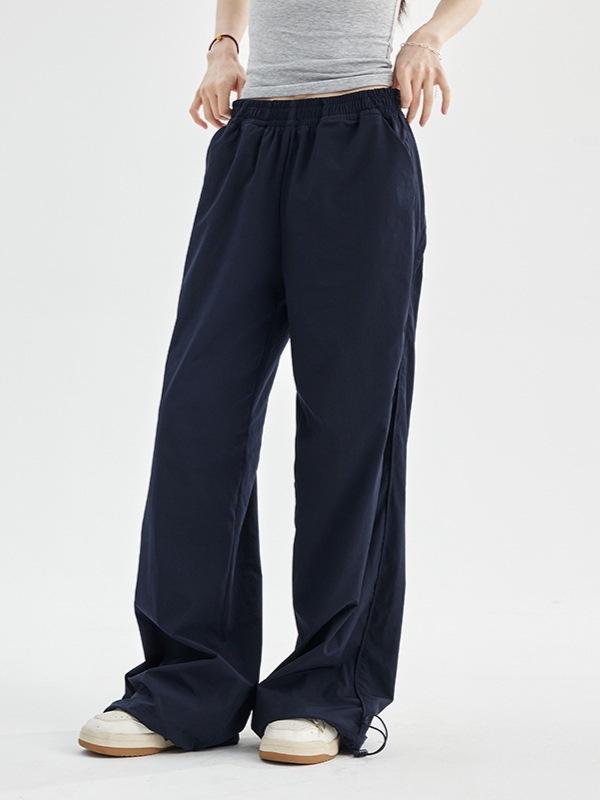 ・素材: ポリエステル、スパンデックス・パンツのタイプ: ストレート・パンツ丈: フルレングス・股上: ハイウエスト・厚さ: 普通・デザイン: ポケット・カラー: ダークブルー・サイズ: S、M、L、XL、XXL・スタイル: 通勤・生地の主...