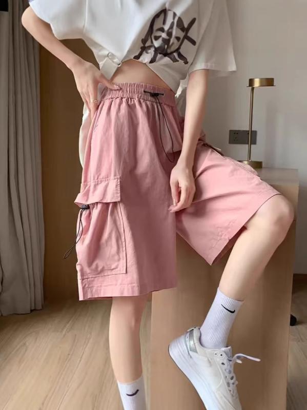 ・素材: ポリエステル・パンツ型: ワイド・パンツ丈: ハーフパンツ・カラー: グレー, ブラック, ピンク, アーミーグリーン, カーキ, ワインレッド・サイズ: S, M, L, XL, 2XL, 3XL・スタイル: カジュアル・対象:...