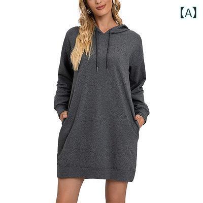 ・カテゴリ: 卫衣/绒衫・スタイル: 通勤風・柄: 無地・ネックライン: フード付き・袖丈: 長袖・袖のタイプ: レギュラー袖・着丈: ミドル丈（65cm超～80cm以下）・フィット: ゆったり・素材: ポリエステル繊維（ポリエステル）・素...