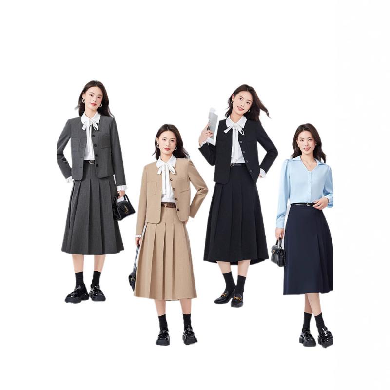 ・商品タイプ: スカート・素材: ポリエステル繊維、粘胶繊維(レーヨン)・柄: 無地・スカート丈: ミドル丈・スタイル: 通勤・色: ブラックA字スカート, 紺A字スカート, グレーA字スカート, カーキA字スカート, ブラックプリーツスカ...