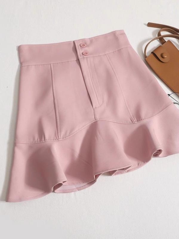 ・柄: 無地・加工: 防しわ加工・素材: ポリエステル・スカートタイプ: Aライン・スカート丈: ミニ・デザイン: フリル・カラー: ブラック（裏地付き）、ホワイト・サイズ: XS、S、M、L、XL、2XL、3XL、4XL・スタイル: スイ...